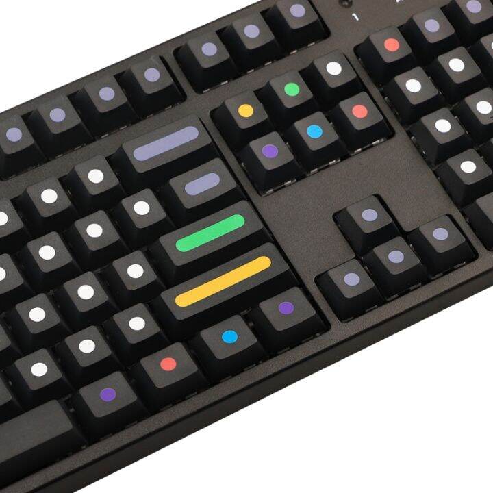 129Keysset Cherry Profile Dots Keycap PBT 5 Sides Dye Sublimation Key ...