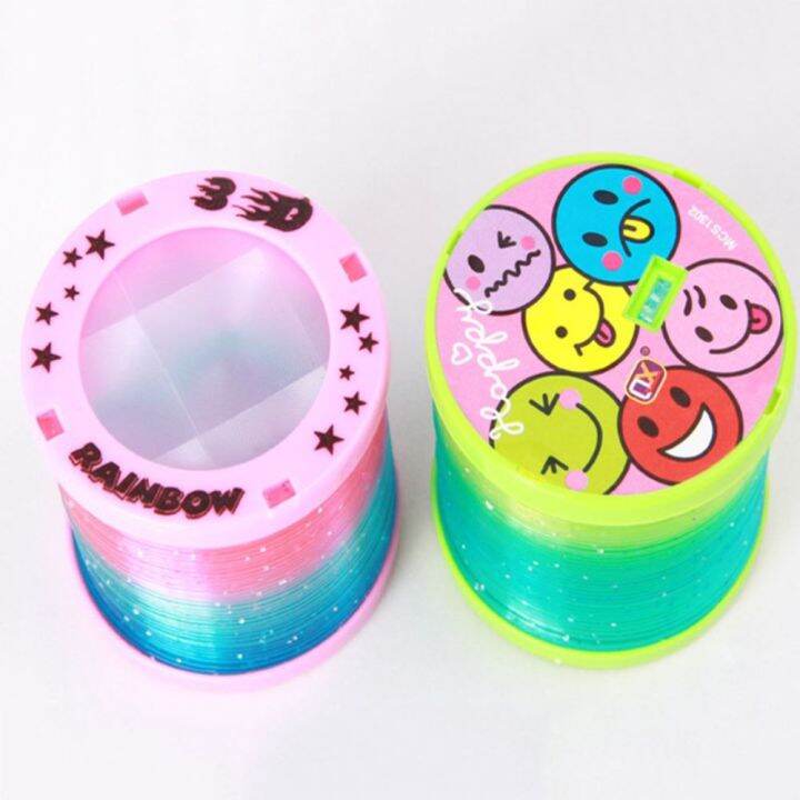 ZESTON เด็กหญิงเด็กชายสปริงยืดวงกลมสีรุ้งเรืองแสงพัฒนาการศึกษา1ชิ้นของ ...