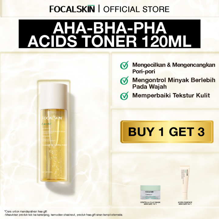 FOCALSKIN AHA-BHA-PHA Acids Oil Control Toner 120ml | Lazada Indonesia