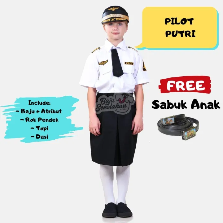 BAJU PROFESI ANAK BAJU PILOT PEREMPUAN BAJU PILOT ANAK SERAGAM PROFESI ...