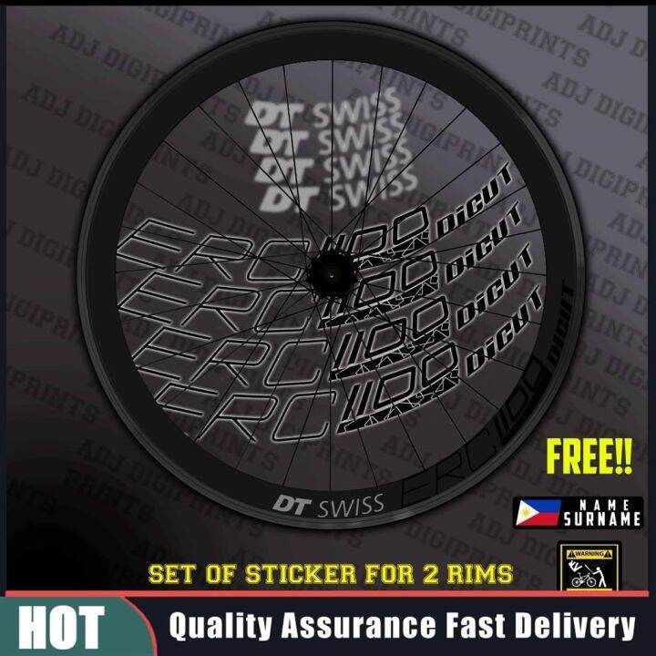 【Espesyal na】 DT SWISS ERC 1100 Road Bike Rims Decals Sticker | Lazada PH