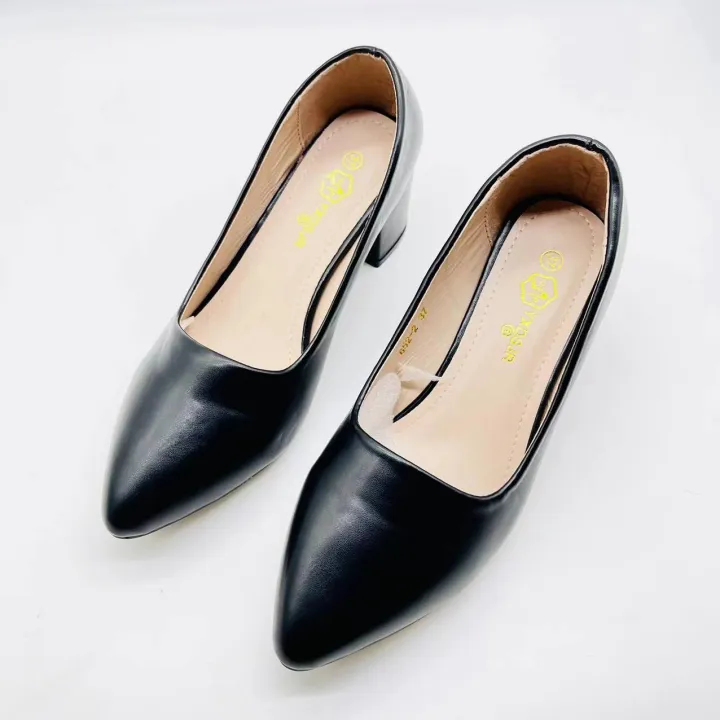 The New women office wear closed toes heeled shoes black shoes 652-2# 1 ...