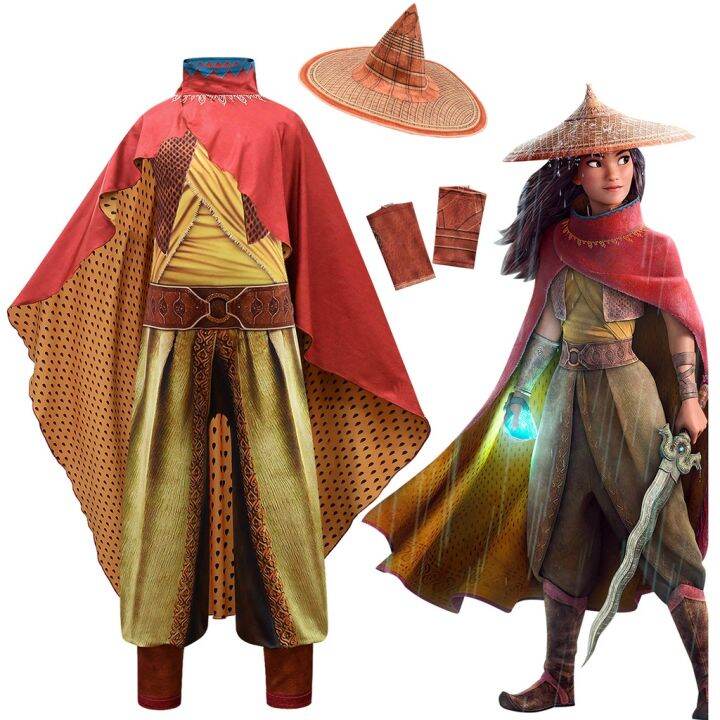 DSN Raya and The Last Dragon Cosplay Costume Set Raya Princess Children ...