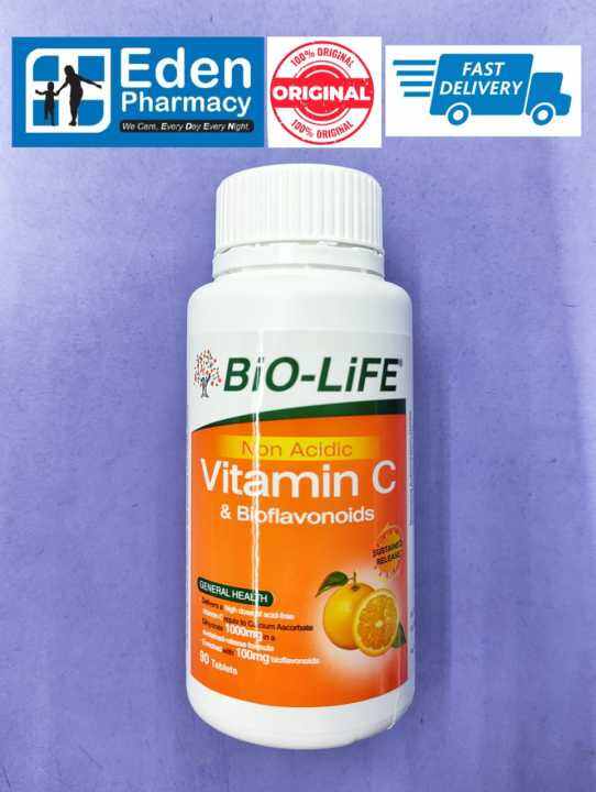Bio-Life Non-Acidic Vitamin C & Bioflavanoids ( 1 x 90's ) / ( 2 x 90's ...