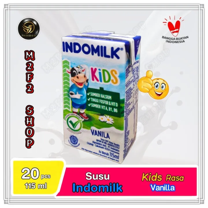 Susu Indomilk Kids UHT Vanilla - 115 ml (Kemasan 20 Pcs) | Lazada Indonesia