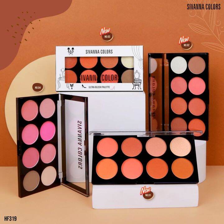 SIVANNA COLORS Ultra Blush Palette ซีเวนน่า คัลเลอร์ส อัลตร้า บลัช พาเลทท์ 8 สี – HF319 | Lazada ...