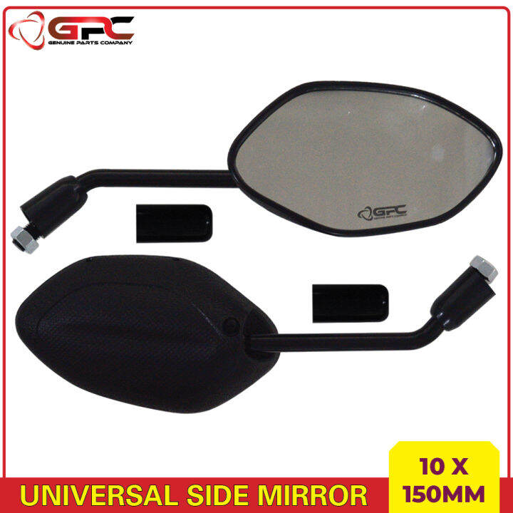 GPC 10 x 150mm Universal Motorcycle Side Mirror w/ Yamaha Adaptor (For ...