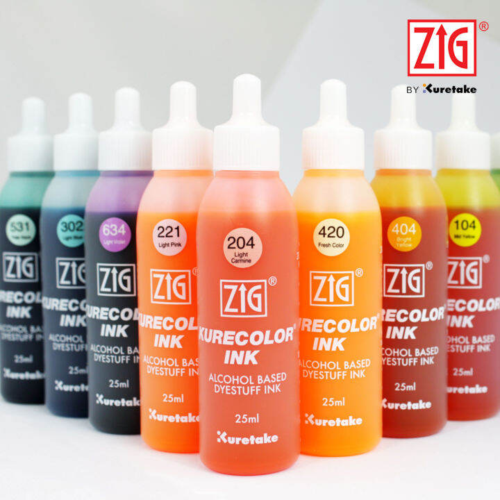 ZIG Kurecolor 25ml Refill Ink Alcohol Based for KC1100 and KC3000 ...