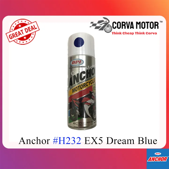 CAT SEMBURAN ANCHOR Anchor Spray Paint HONDA #H232 EX5 DREAM BLUE 400ML | Lazada