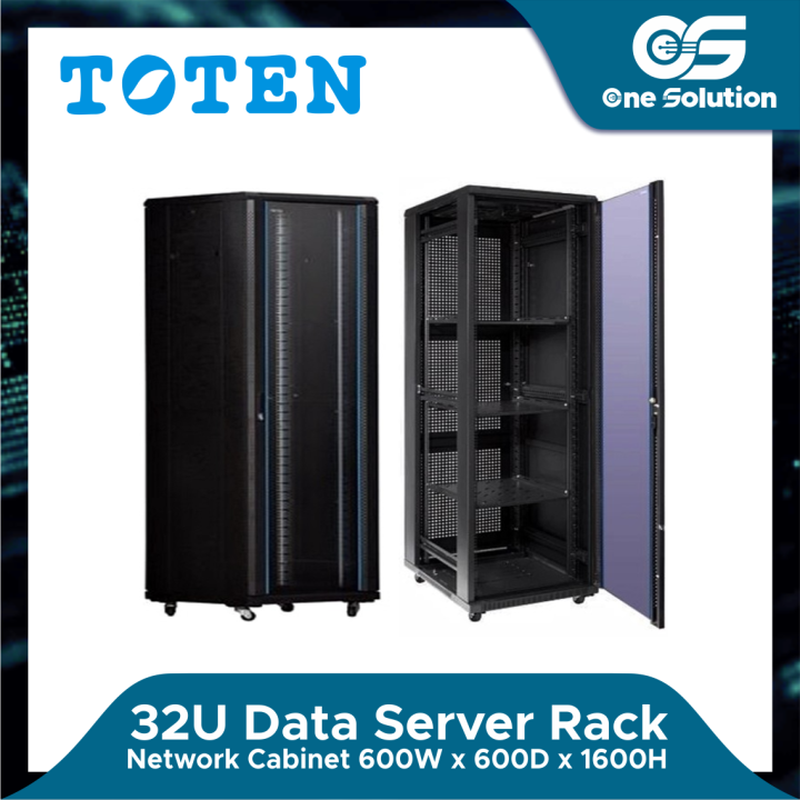 32U TOTEN Cabinet Data Server Rack 600WX600DX1600H - Server Data Rack / Server Cabinet / Data ...