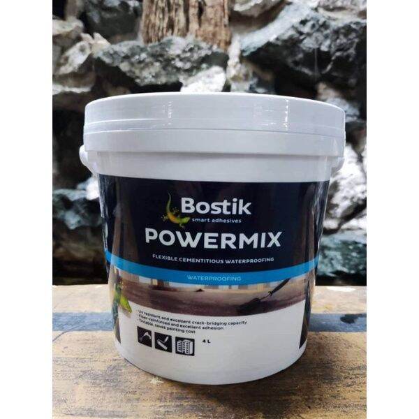Powermix 4L Bostik Waterproofing Flexible Cementitous Concrete Firewall ...