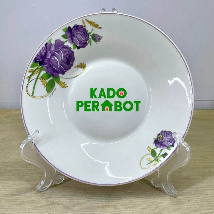 Piring Keramik Rose - Piring Makan Kembang - Piring Makan Porselen ...