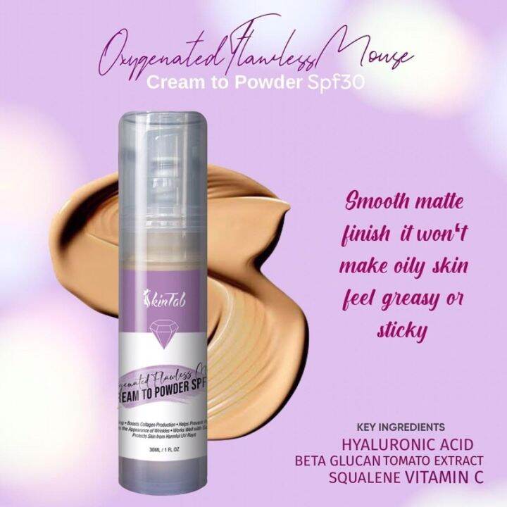 {NEW PACKAGING} Oxygenated Flawless Mousse Powder Spf30 - Smooth Matte ...