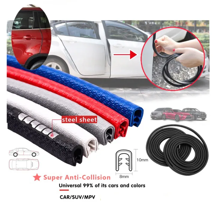 5 Meters Car Door Edge Protector Anti Collision Strip With Steel Disc ...