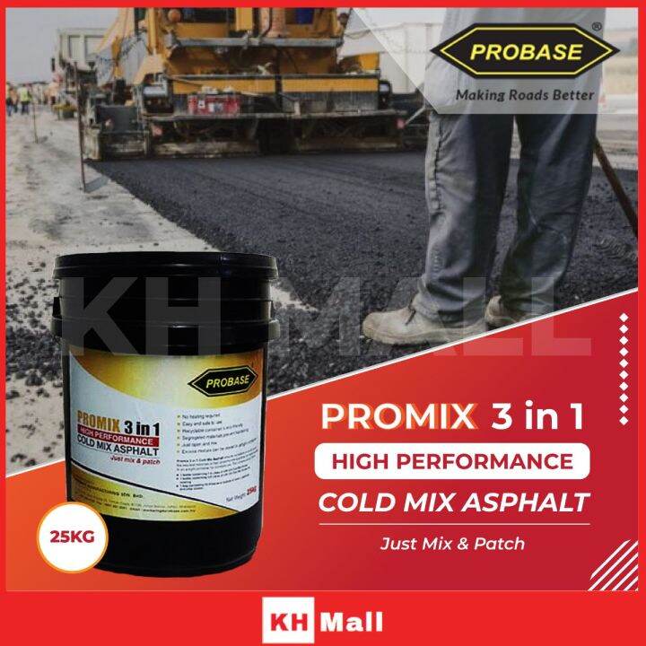 PROBASE Promix 3 in 1 High Performance Cold Mix Asphalt 25kg (Car park ...
