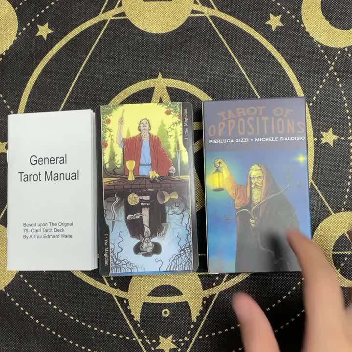 265g Cartas Tarot 12x7cm Cards Mysterious English Version Playmat Party ...