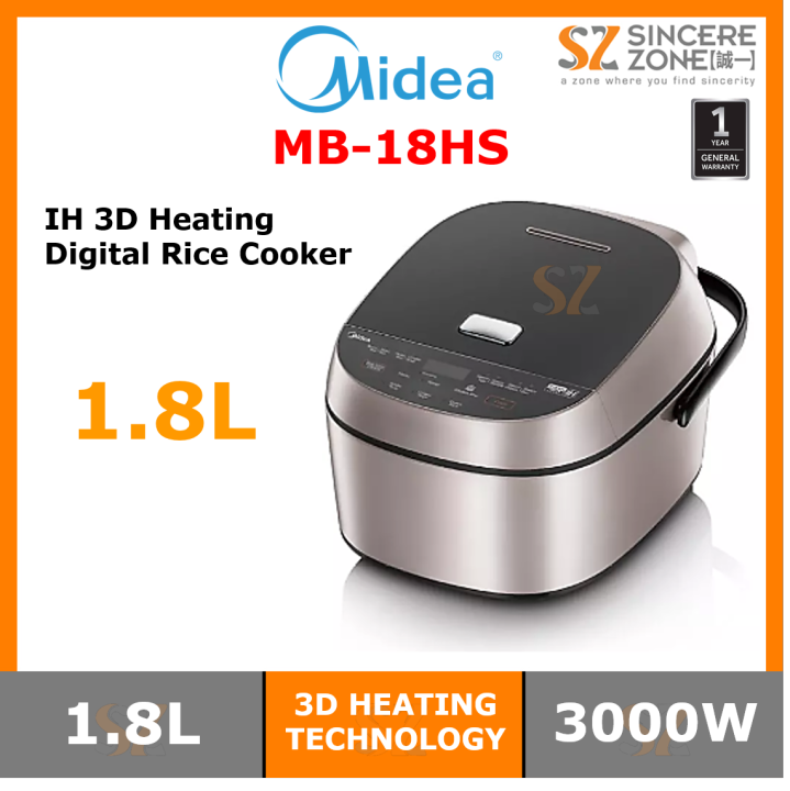 Midea MB-18HS 1.8L IH 3D Heating Digital Rice Cooker (MB18HS) | Lazada