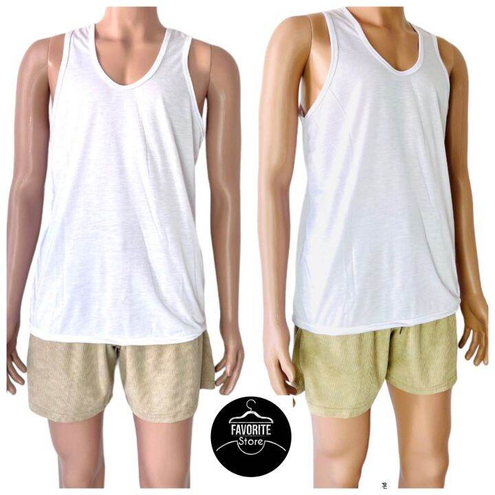 Mens Plain White Sando Cotton Summer Outfit or Inner Sando | Lazada PH