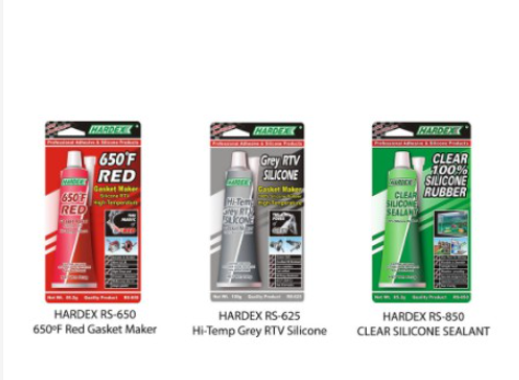 HARDEX RS-650 650ºF Red Gasket Maker / HARDEX RS-850 CLEAR SILICONE ...