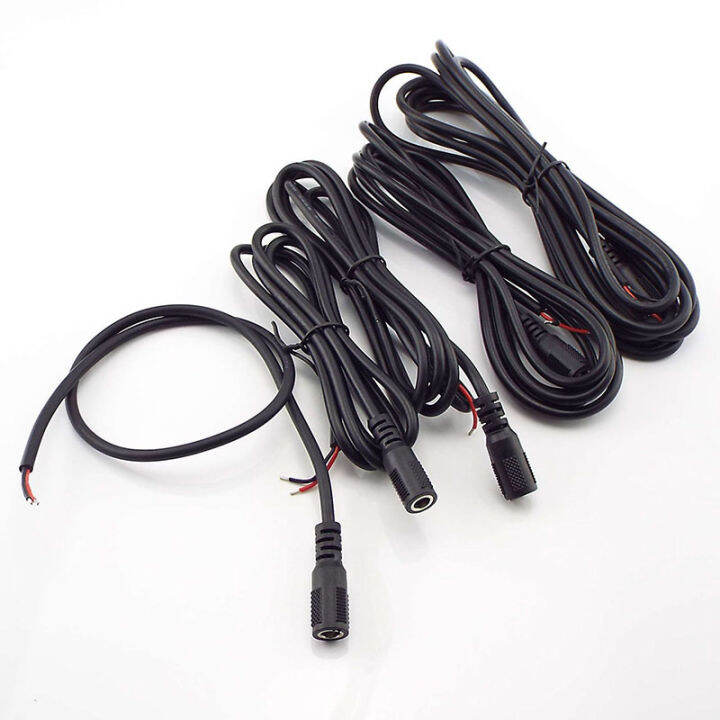5pcs 2pin DC Female Power Pigtail Cable 5.5x2.1mm Jack Cord Diy DC ...