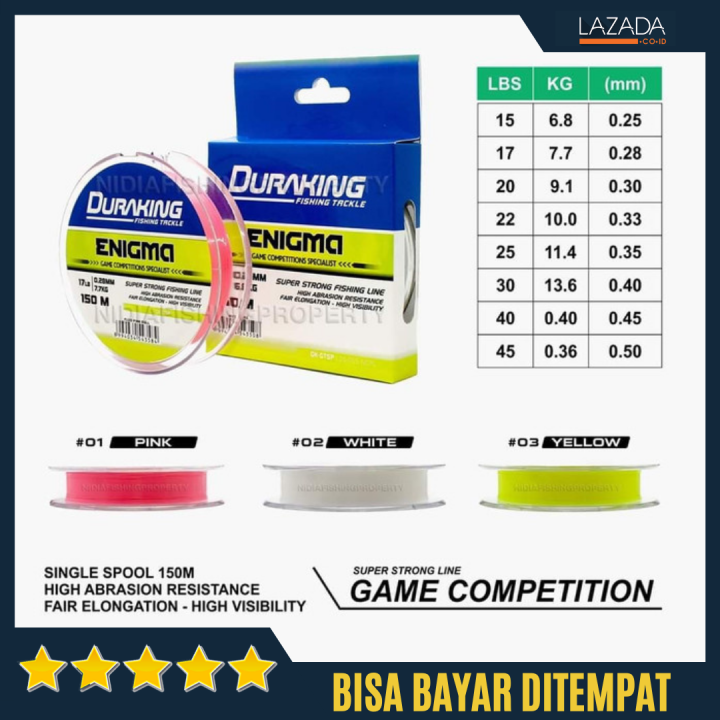 Senar Pancing Duraking Enigma 150 meter Spesialis Kompetisi - Senar ...