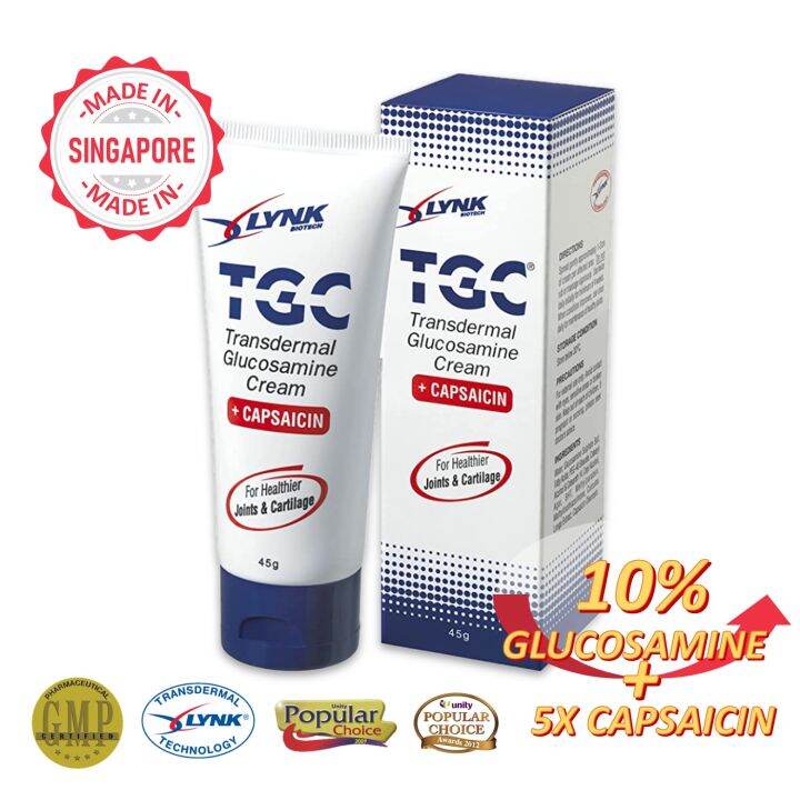 LYNK TGC Plus Capsaicin High Strength Transdermal Glucosamine Cream 45g | Lazada