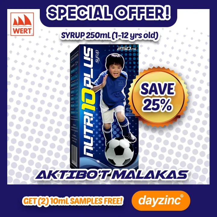 Nutri10Plus 250mL Syrup + Free (2) 10mL Dayzinc Samples | Lazada PH