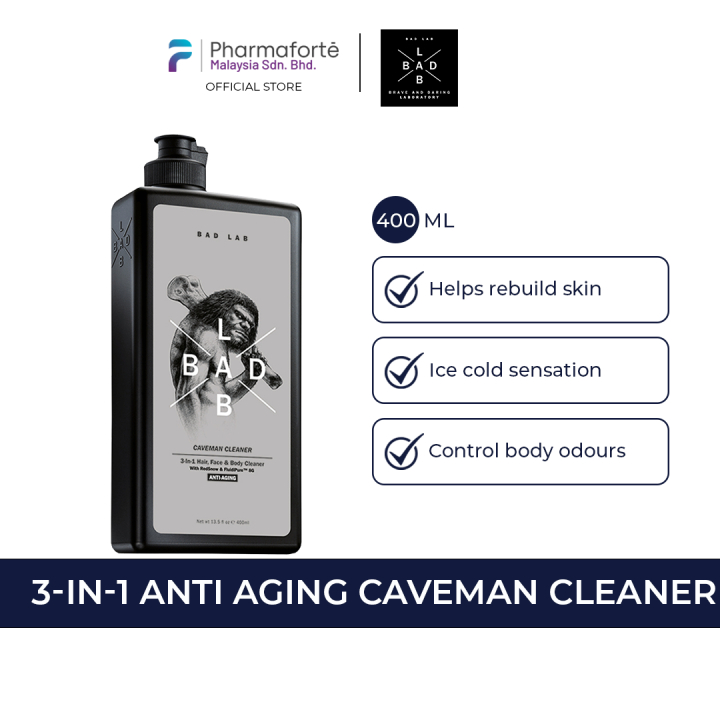 Bad Lab 3-in-1 Anti Aging Caveman Cleaner - for Halal Personal Care ...