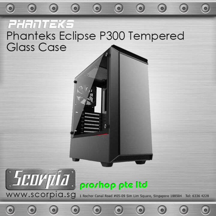 Phanteks Eclipse P300 ATX Mid Tower Tempered Glass Case | Lazada Singapore