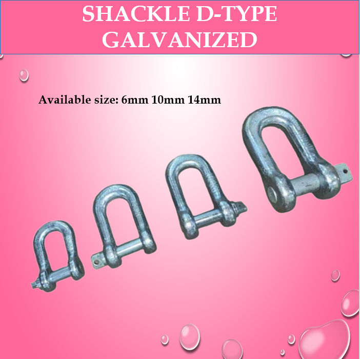 6mm-10mm-14mm Shackle D type Shackle European Type Galvanized Alloy ...