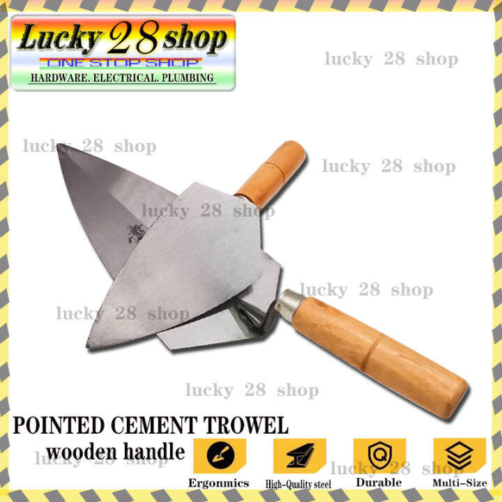 WOOD HANDLE CEMENT TROWEL POINTED | Lazada PH