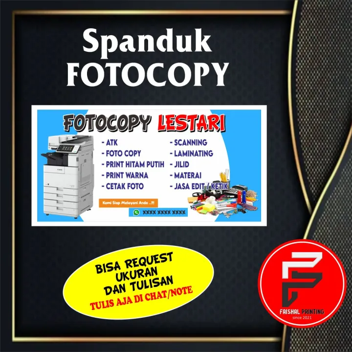 Spanduk Fotocopy / Banner Fotocopy Ukuran 2 x 1 meter | Lazada Indonesia