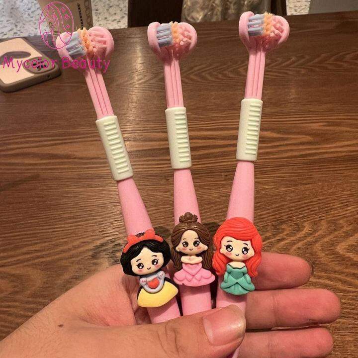 MYCOLOR 360 Degree Three Sided Toothbrush Princess Ultraman 3D Tooth ...
