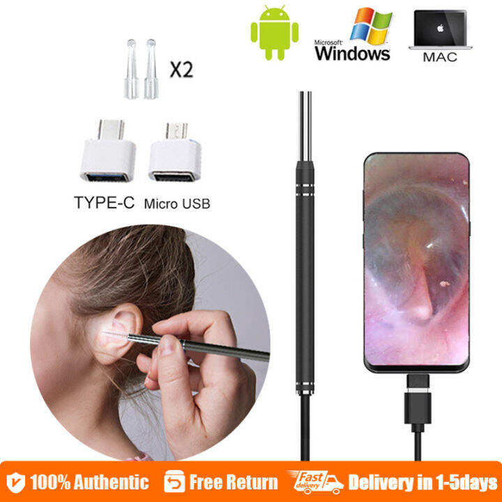 3 In 1 Earwax Cleaner with Camera Earpick with A Flashlight 5.5mm 1 ...
