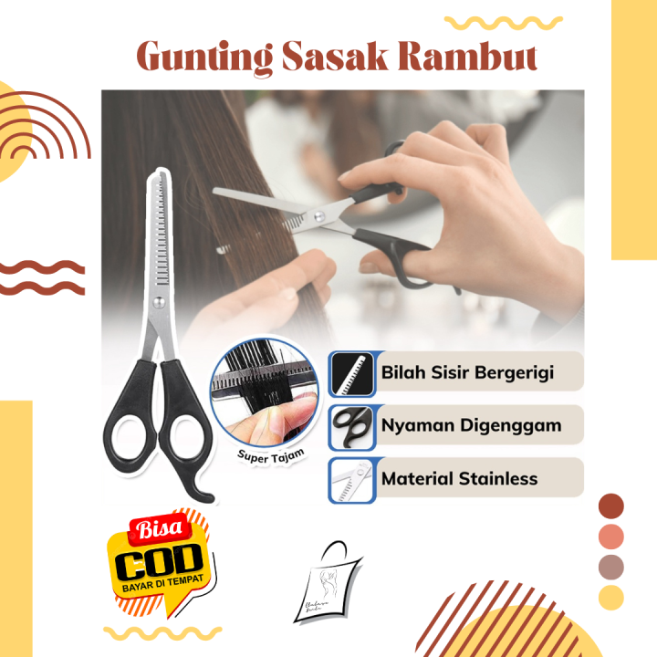 Gunting Sasak Rambut - Alat Bantu Potong Poni - Styling Hair Model ...