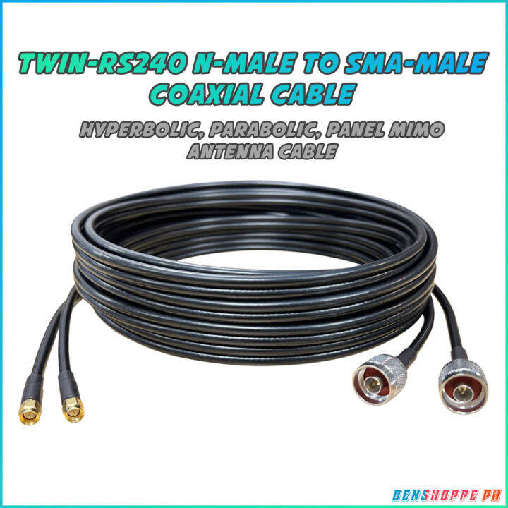 Cable For Hyperbolic, Parabolic, Panel MiMo Antenna Twin-RS240 N-Male ...