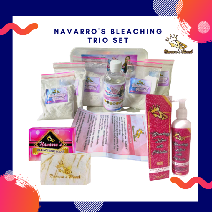 Navarro's Bleach Trio Set Navarro 10x Whitening Effect Permanent White ...