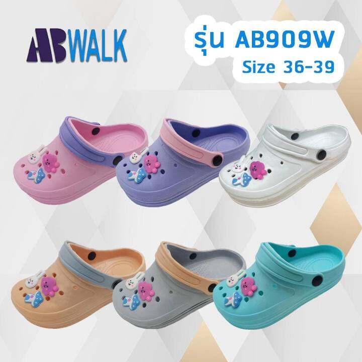 รองเท้าหัวโตเด็กและผู้หญิง abwalk AB909W มีตุ๊กตาน่ารักแถมให้ข้างละ3ตัว ...