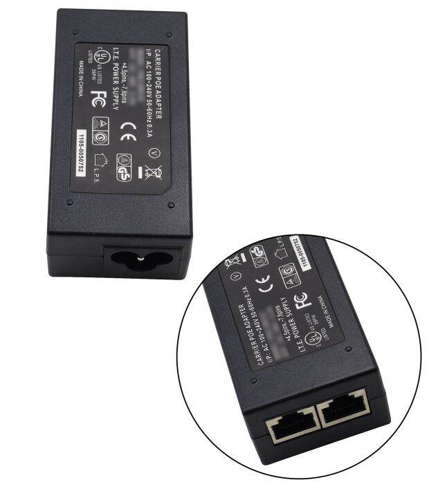 [Hot K] Gigabit 48V PoE Injector Adapter Power Over Ethernet 802.3at af ...
