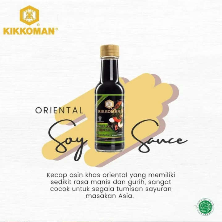 KIKKOMAN KECAP ASIN ORIENTAL SOY SAUCE BOTOL 150ML HALAL | Lazada Indonesia