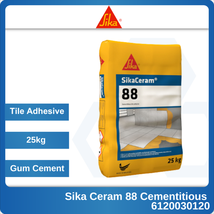SIKA 25KG SikaCeram-88 Tile Adhesive Gum Cement Bonding Ceramic Tiles ...