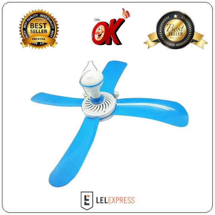 WokeOkay Kipas angin gantung Minifan Helifan PROFAN BESAR HELI FAN 4 ...