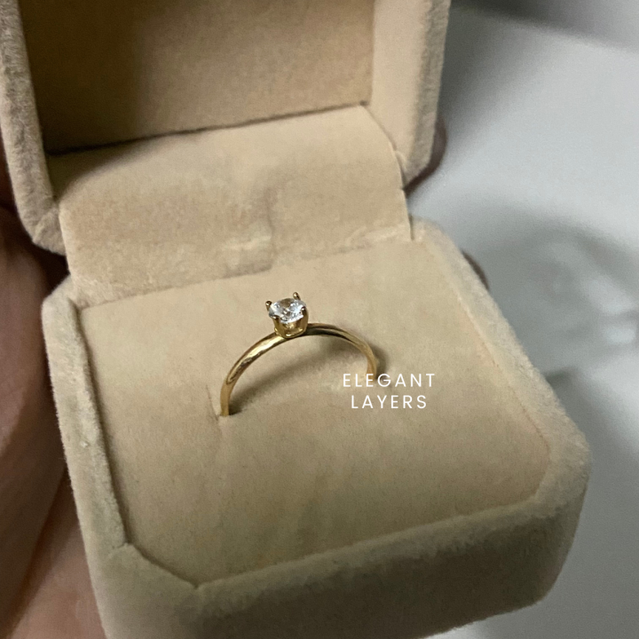 Saudi 18k Gold Pawnable Lightweight Engagement Ring | Lazada PH