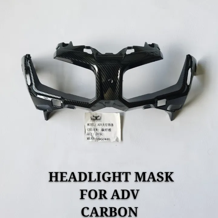 HONDA ADV 150 HEADLIGHT MASK CARBON FIBER (NO BOLTS INCLUDED) | Lazada PH