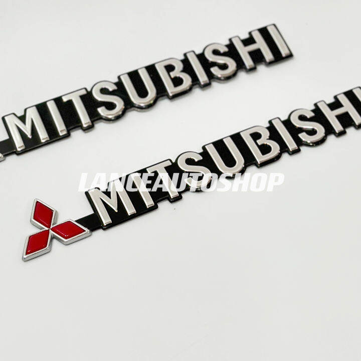 MITSUBISHI Word Emblem Badge Mitsubishi Letter Logo Emblem E-001 ...