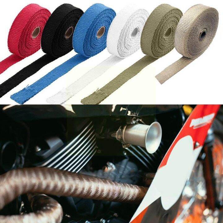 5M Exhaust Thermal Tape Roll Fiberglass Heat Header Ties Heat with Tape ...