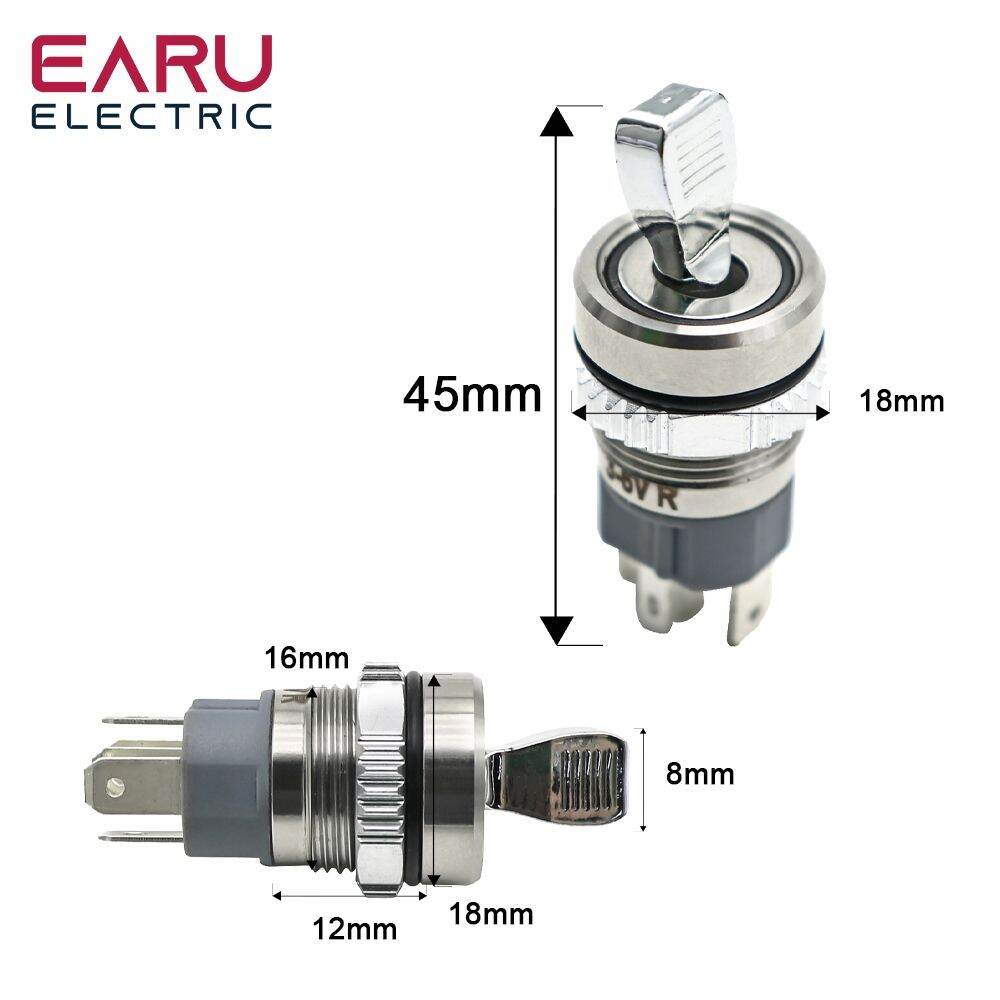 【CW】 16mm 15A ON-OFF Slide Power High Current Metal Toggle Switch ...