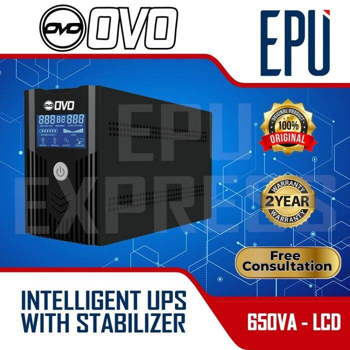 UPS OVO 650VA 325 watt + AVR Stabilizer UPS LCD 650 VA | Lazada Indonesia