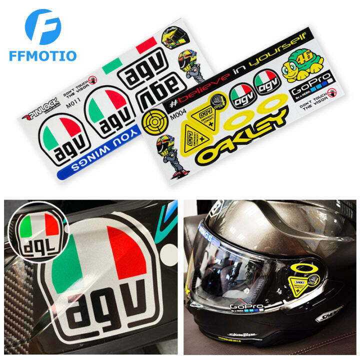 Motorcycle Helmet Sticker AGV Helmet Lens Decals 3M Reflective ...