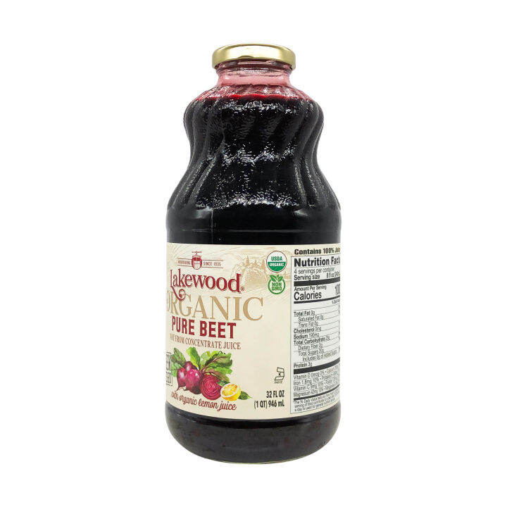 Imported Lakewood Organic Pure Beet Juice with Organic Lemon Juice ...